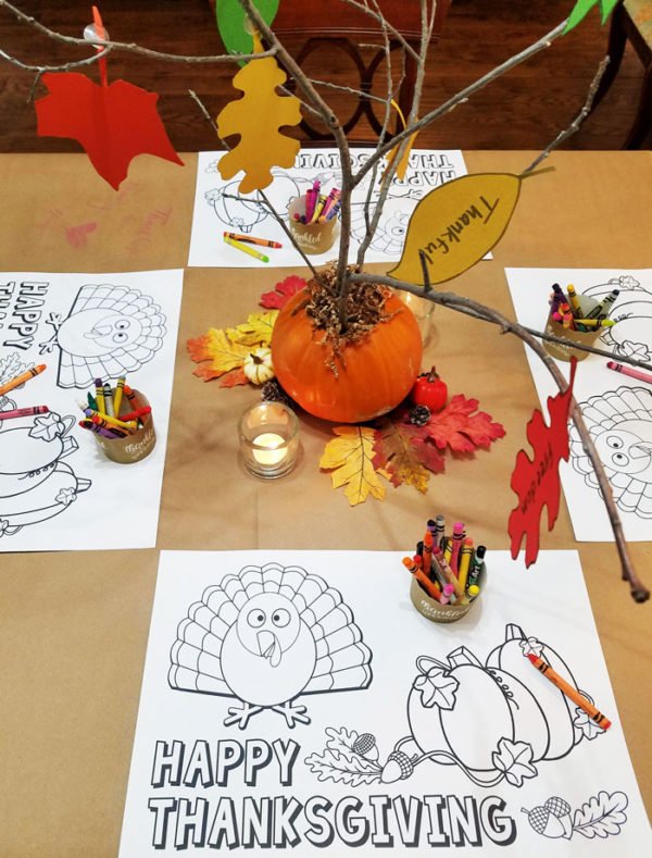 Thanksgiving Kids Table Ideas and Free Printables - Parties365