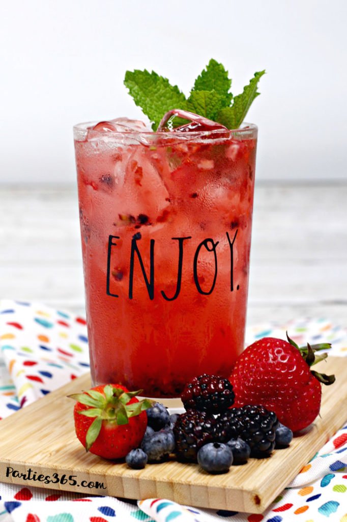 Refreshing Triple Berry Cocktail Recipe - Parties365