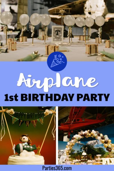 Airplane Themed Time Flies First Birthday Party - Parties365