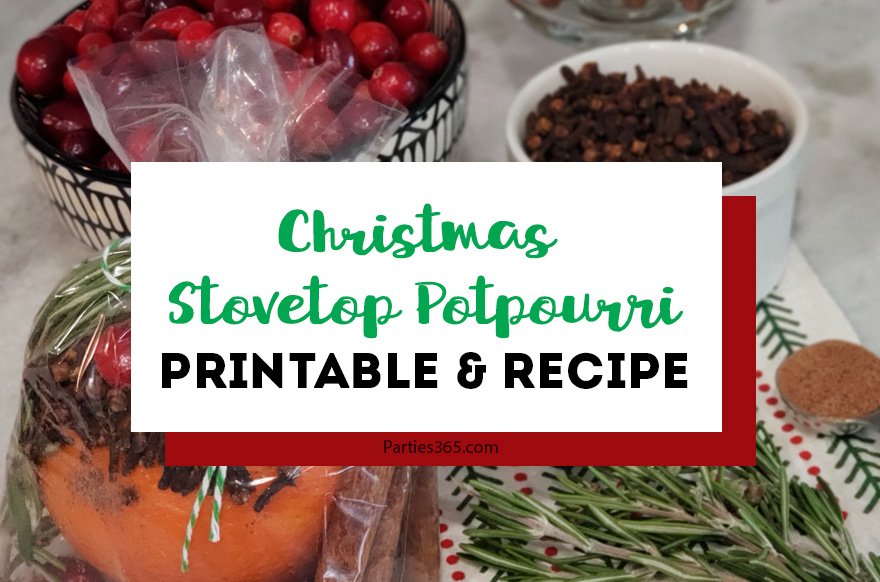 Christmas Stovetop Potpourri Hostess Gift with Printable - Parties365 ...